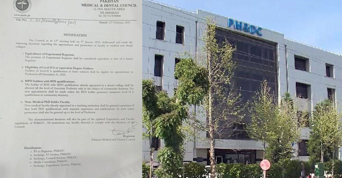 DT News - Pakistan - PM&DC issues new faculty appointment, promotion ...