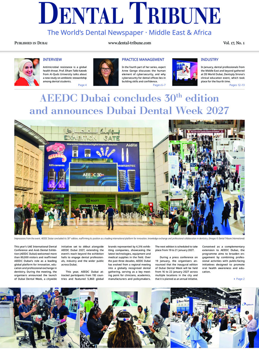 DT Middle East & Africa No. 1, 2026 - Dental Tribune E-Paper